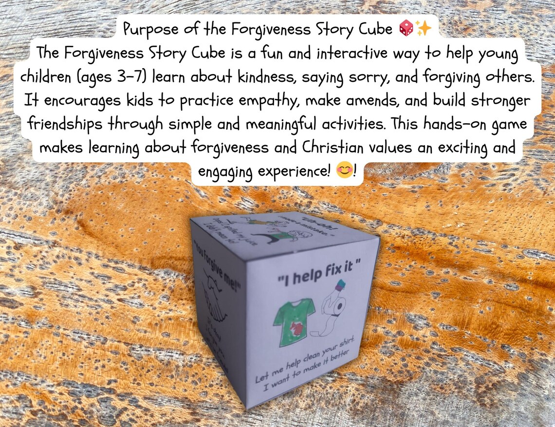 Forgiveness Story Cube: Christian Kids Activity (printable PDF) - Etsy