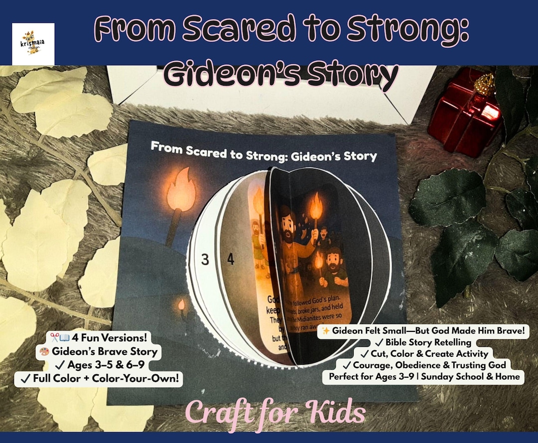 Gideon's 300 Soldiers Bible Craft: Sunday School Cut & Glue Activity ...