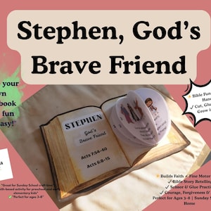 Stephen's Story Bible Craft: Christian Printable Activity Book (ages 3 ...