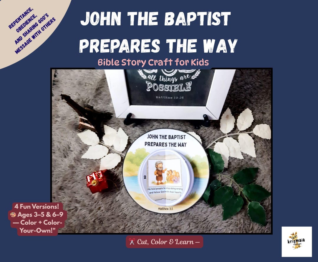 John the Baptist Prepares the Way – Bible Story Craft for Kids | Sunday ...