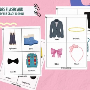 Clothing Flash Cards for Preschool and Special Needs Children Printable ...