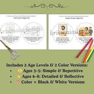 Joseph in Prison Bible Story Craft: Printable Sunday School Activity ...
