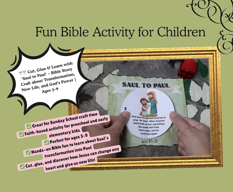 Saul to Paul Bible Story Craft: Cut & Glue Activity (PDF) - Etsy