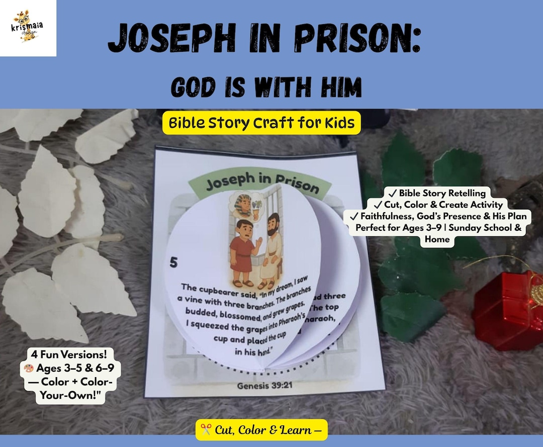 Joseph in Prison Bible Story Craft for Kids | God is With Him ...