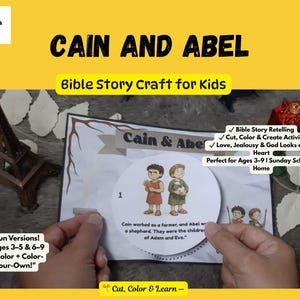 Cain and Abel Bible Story Craft: Circle Book Printable (PDF) - Etsy