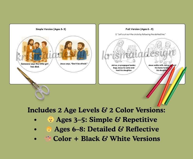 Jesus Heals Jairus' Daughter Bible Story Craft: Sunday School Activity ...