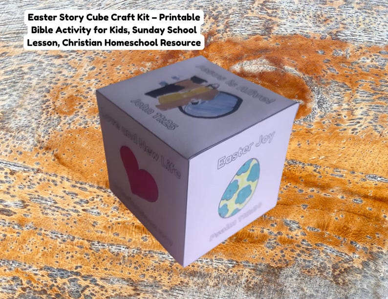 Easter Story Cube Craft Kit: Printable Bible Activity (PDF) - Etsy