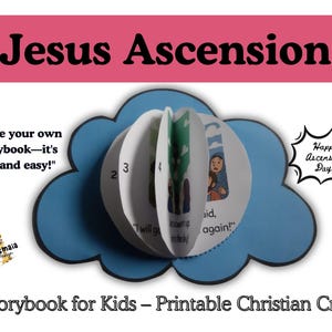 Jesus Ascension Storybook for Kids – Printable Christian Craft, Preschool Bible Activity, Sunday ...