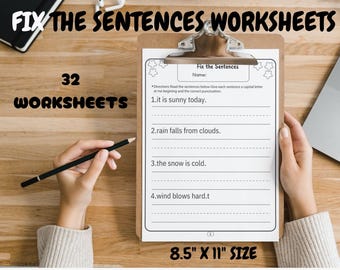25 Printable Write the Sentence Worksheets, Sentence Writing Worksheets ...