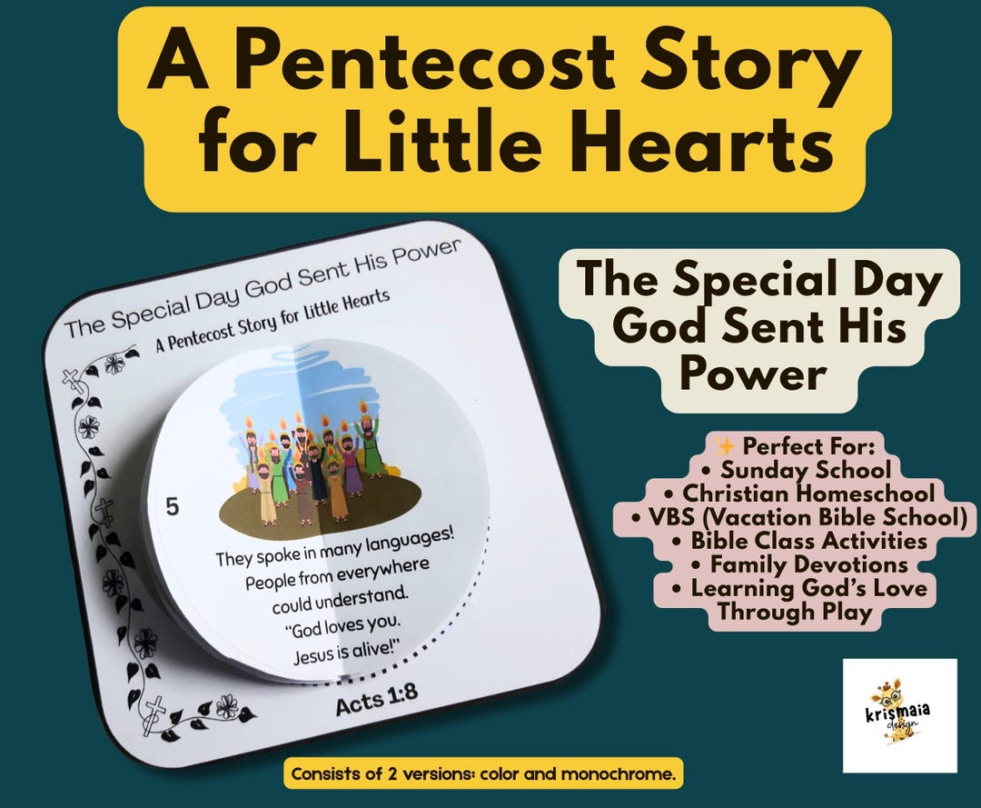 Pentecost Story Circle Book: Holy Spirit Sunday School Craft (printable ...