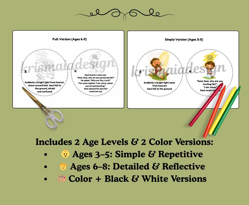 Saul to Paul Bible Story Craft: Cut & Glue Activity (PDF) - Etsy