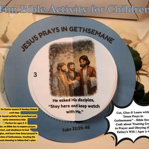 Jesus Prays in Gethsemane Bible Craft: Kids Sunday School Activity (PDF ...