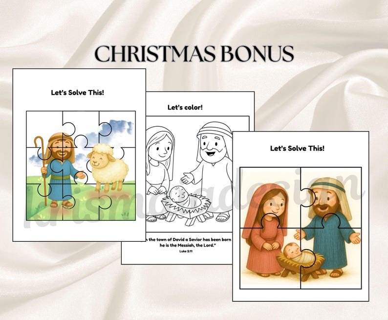 The Birth of Jesus Diorama Craft – Color & Coloring Page Versions ...
