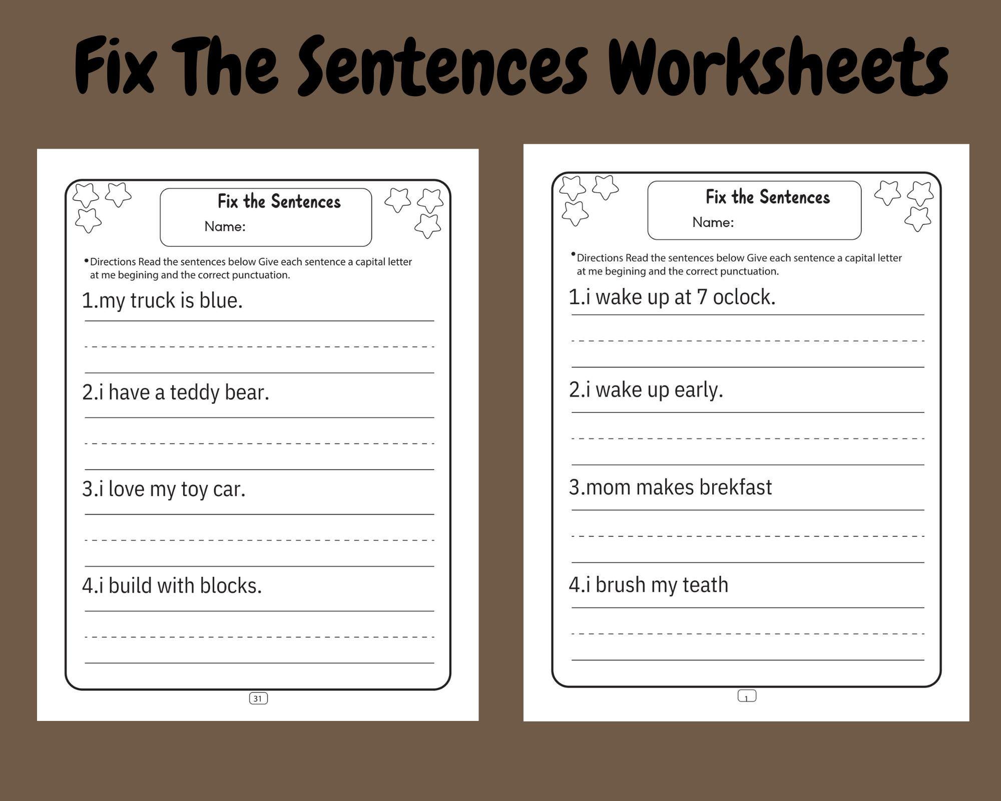 32 Printable Sentence Writing Worksheets | Fun & Engaging ELA ...