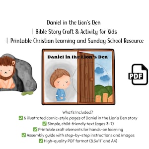Daniel in the Lion’s Den | Bible Story Craft & Activity for Kids ...