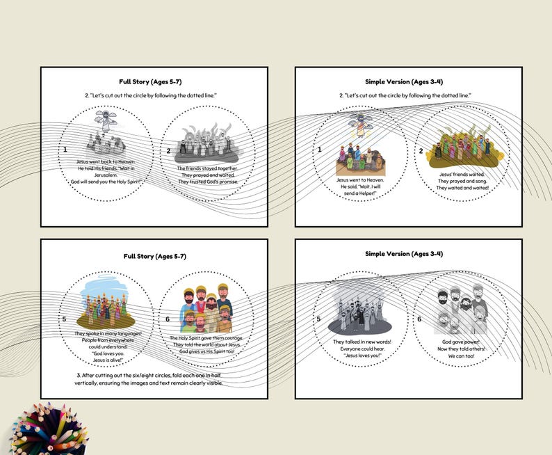 Pentecost Story Circle Book: Holy Spirit Sunday School Craft (printable ...