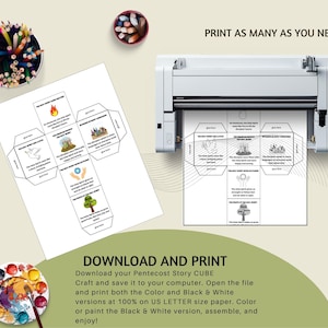 Pentecost Story Cube: Christian Bible Craft (PDF) - Etsy