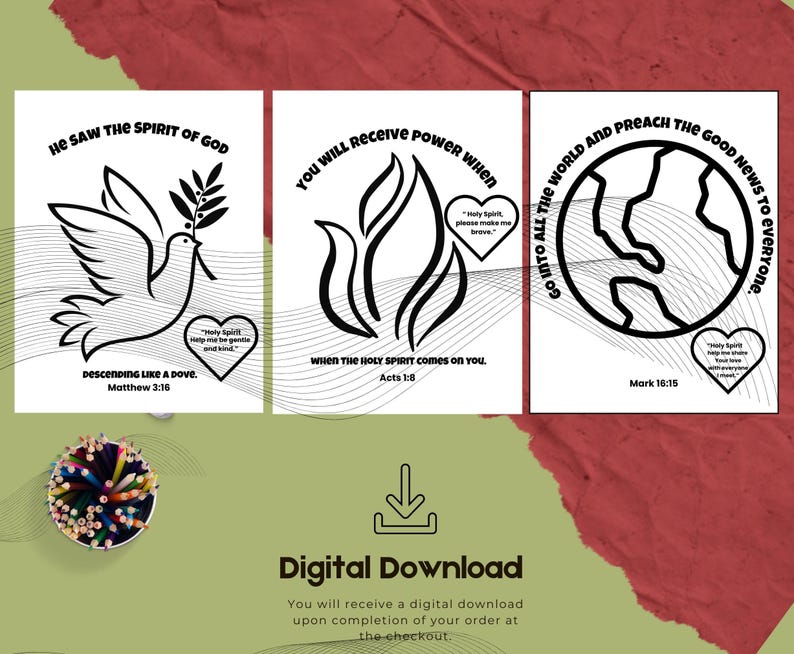 Pentecost Torn Paper Craft: Holy Spirit Sunday School Activity (digital ...