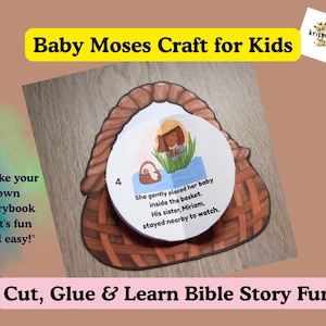 Baby Moses Bible Craft: Cut & Glue Sunday School Activity (printable ...