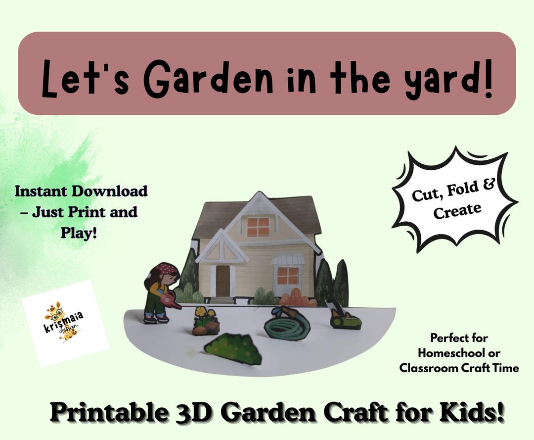 3D Paper Garden Craft: Spring Fine Motor Activity (printable) - Etsy