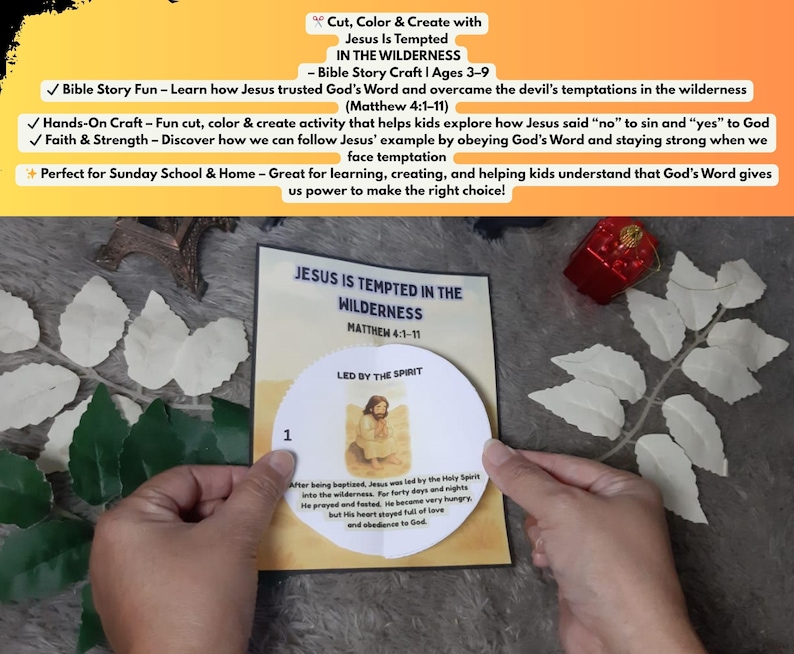 Jesus in the Wilderness – Temptation Bible Story Craft | Faith ...