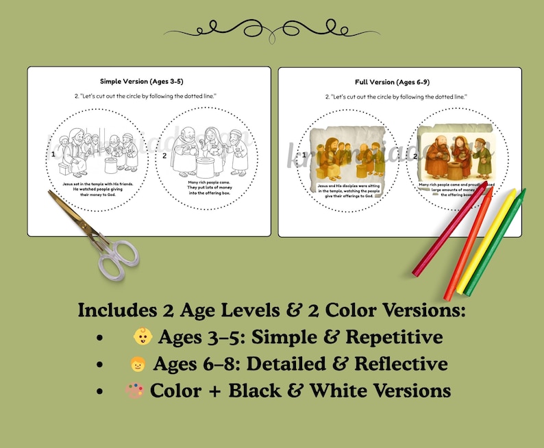 The Poor Widow’s Offering Bible Craft: Sunday School Activity (PDF ...