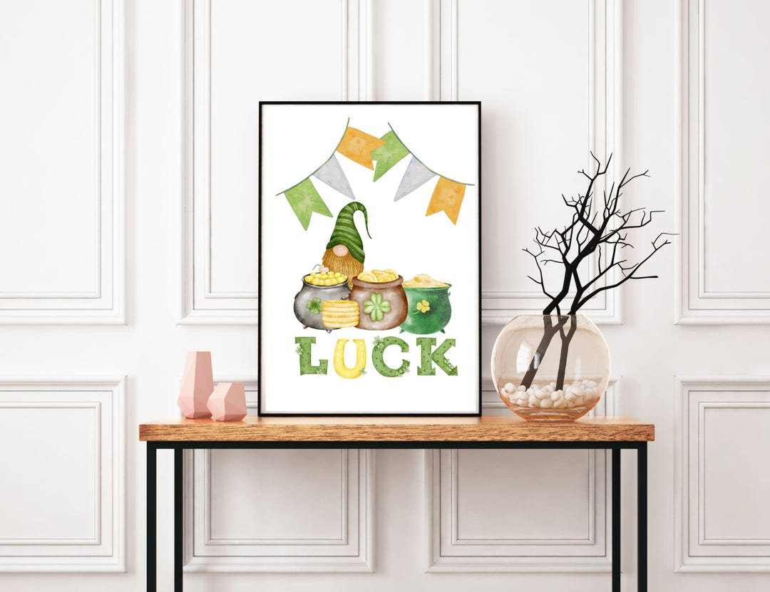 St. Patrick’s Day Kids Poster – Three Leprechauns and Rainbow, Fun ...