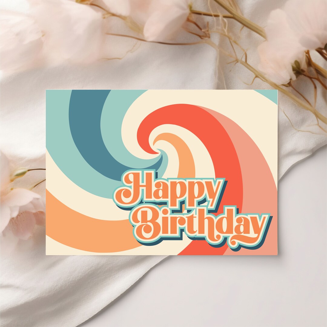 Printable Birthday Card, Birthday Card Downloadable, Happy Birthday ...