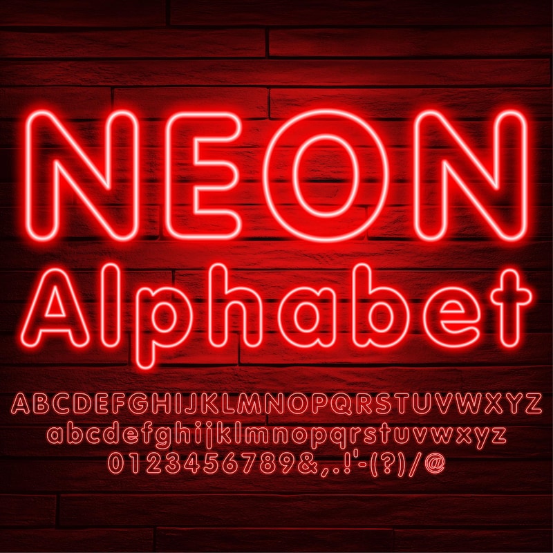 Neon Letters - Etsy