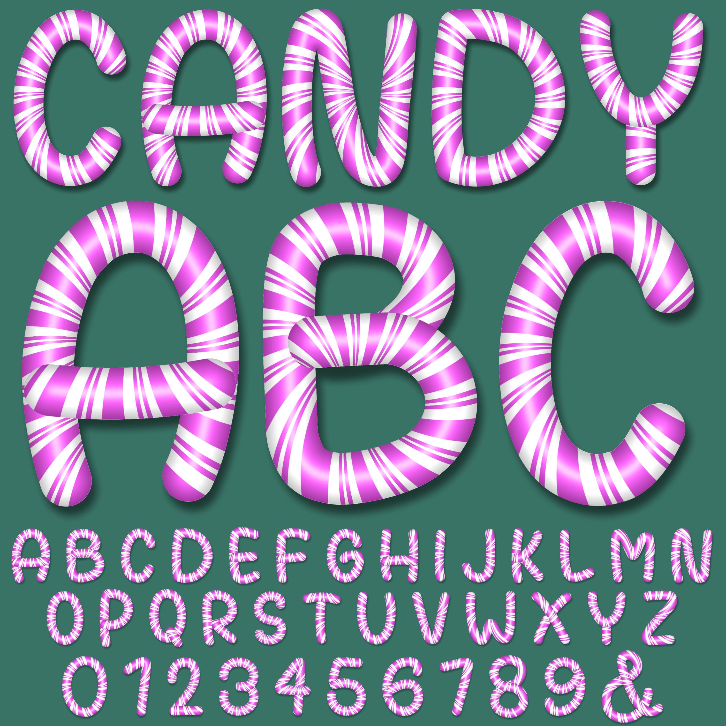 Candy Cane PNG Letters, Purple Lilac Candy Cane, Candy Cane Alphabet ...