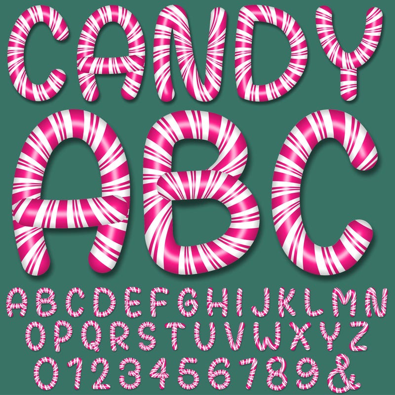 Candy Land Alphabet Png - Etsy