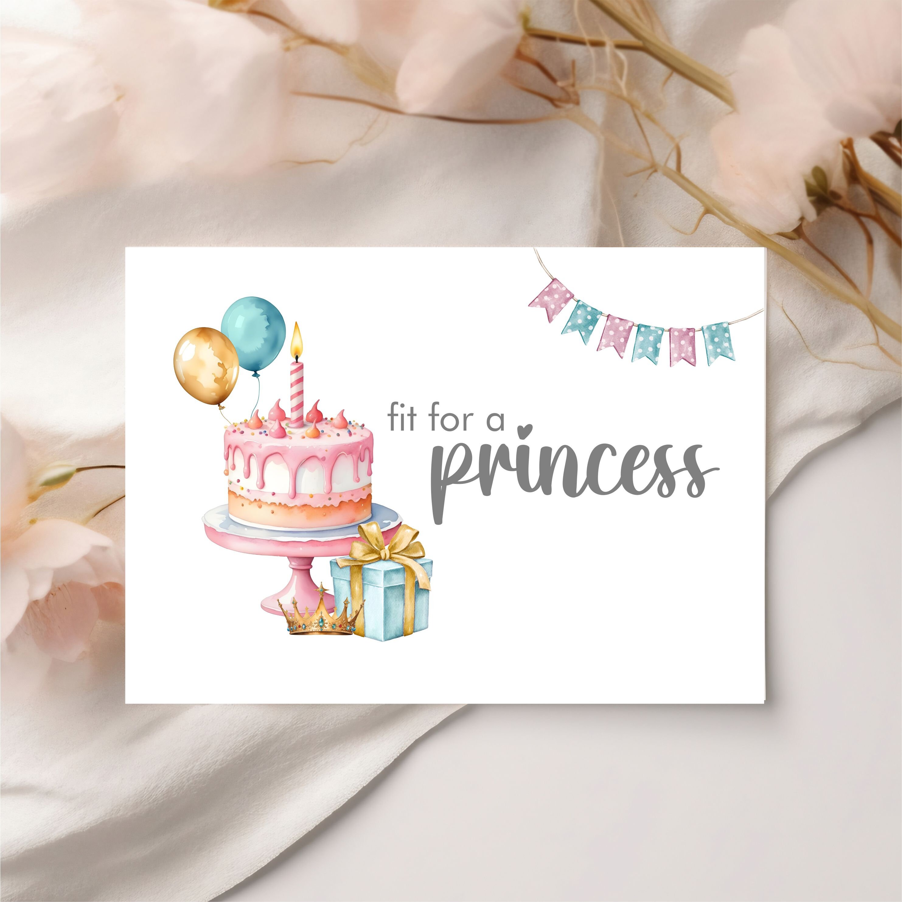 Printable Birthday Card, Birthday Card Downloadable, Happy Birthday ...