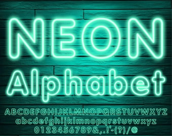 Neon Glow Effect Letters, Red Neon Letters, Script Neon Letters, PNG ...