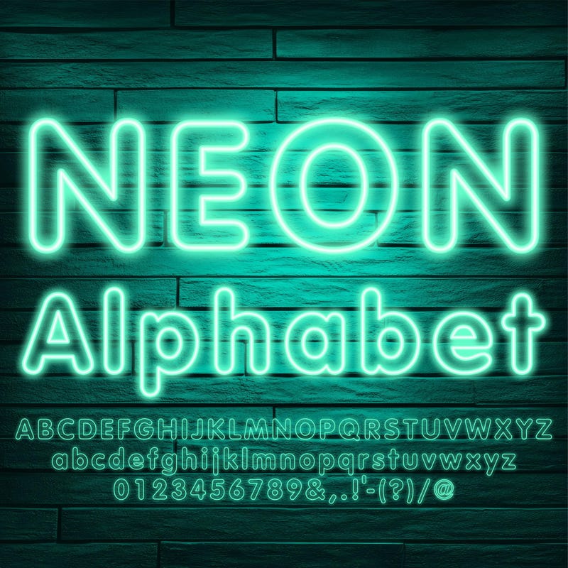 Neon Letters - Etsy