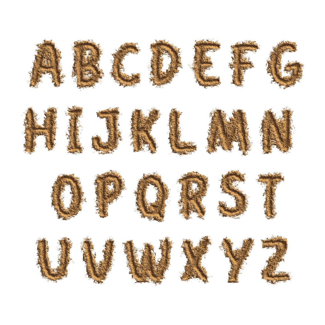 Sand Letters, Beach Sand Effect Letters, Beach Alphabet, Sand Alphabet ...
