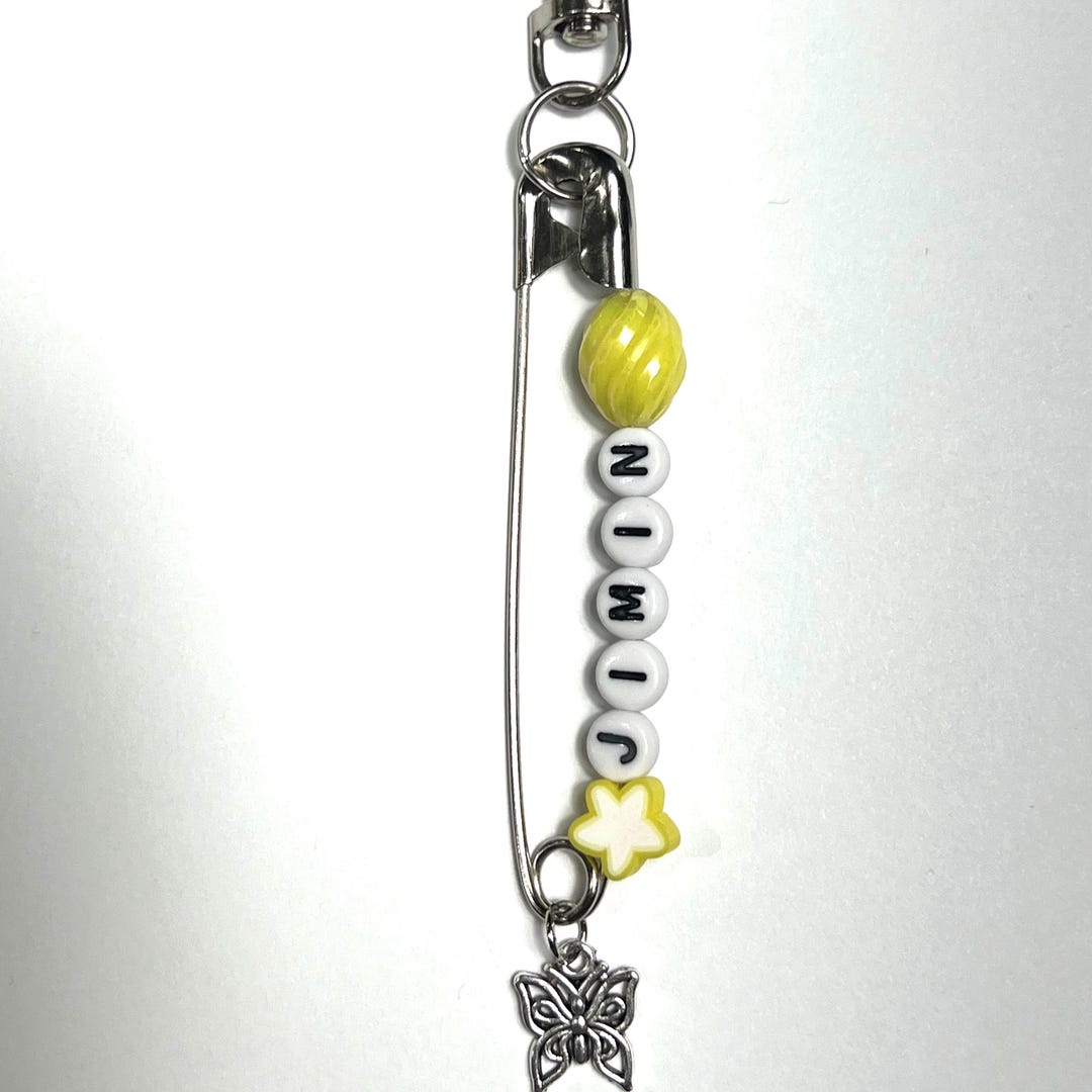 BTS Bag Charm Safety Pin Keychain BTS Keychain BTS Light Stick Charm ...