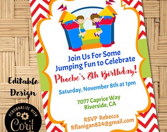 Inflatable Birthday Invitation - Etsy