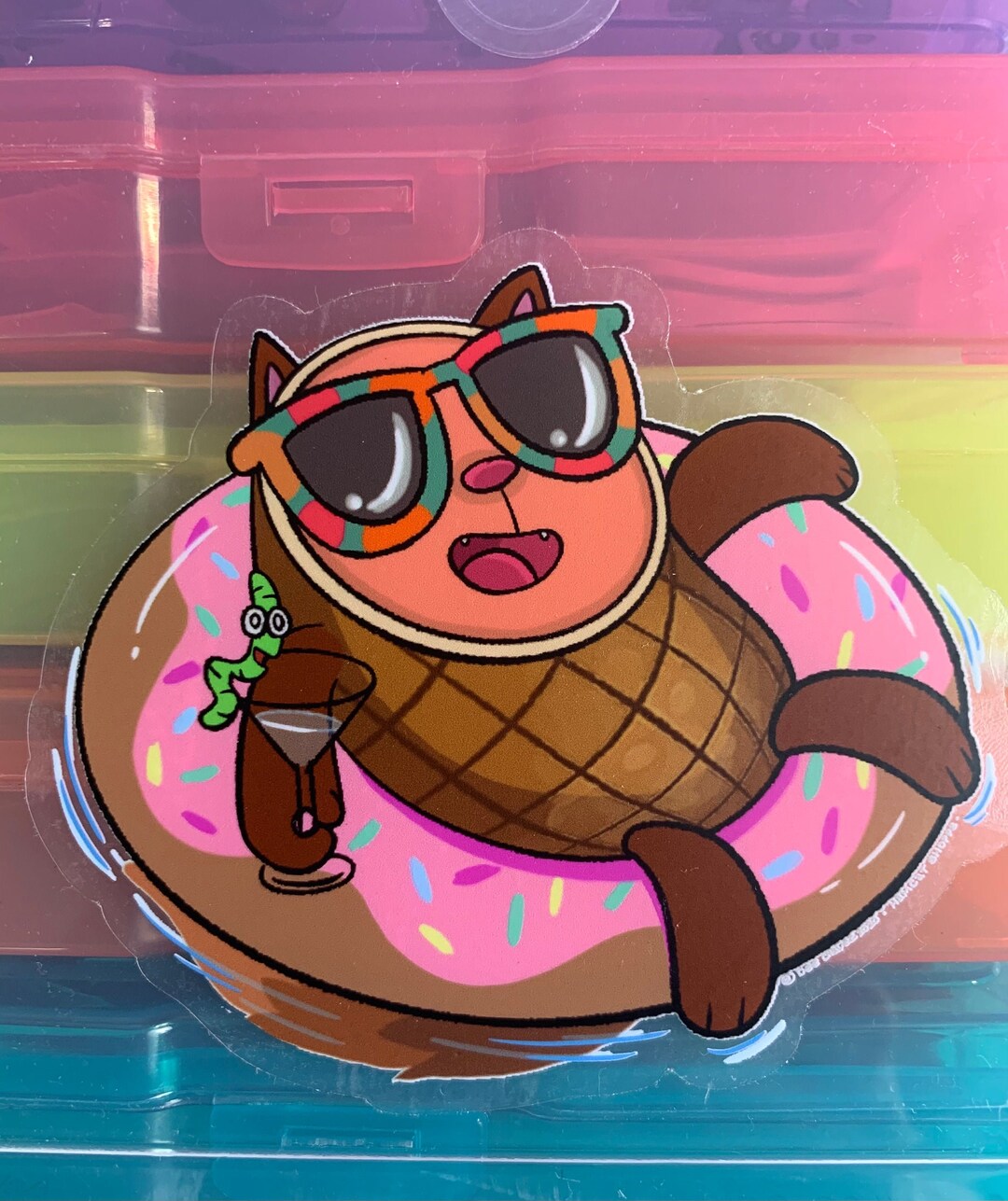 NUEVA PEGATINA TRANSPARENTE de 4 HamCat & Rockwell Worm - Etsy España