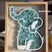 Baby Elephant Shadow Box | Nursery Decor | Handmade Paper Flowers ...