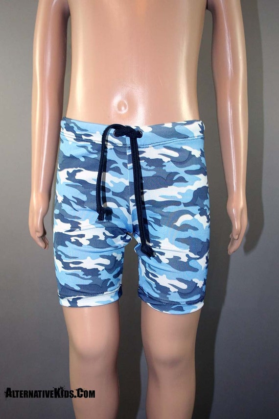Boys Blue Camo Swim Jammers - Etsy