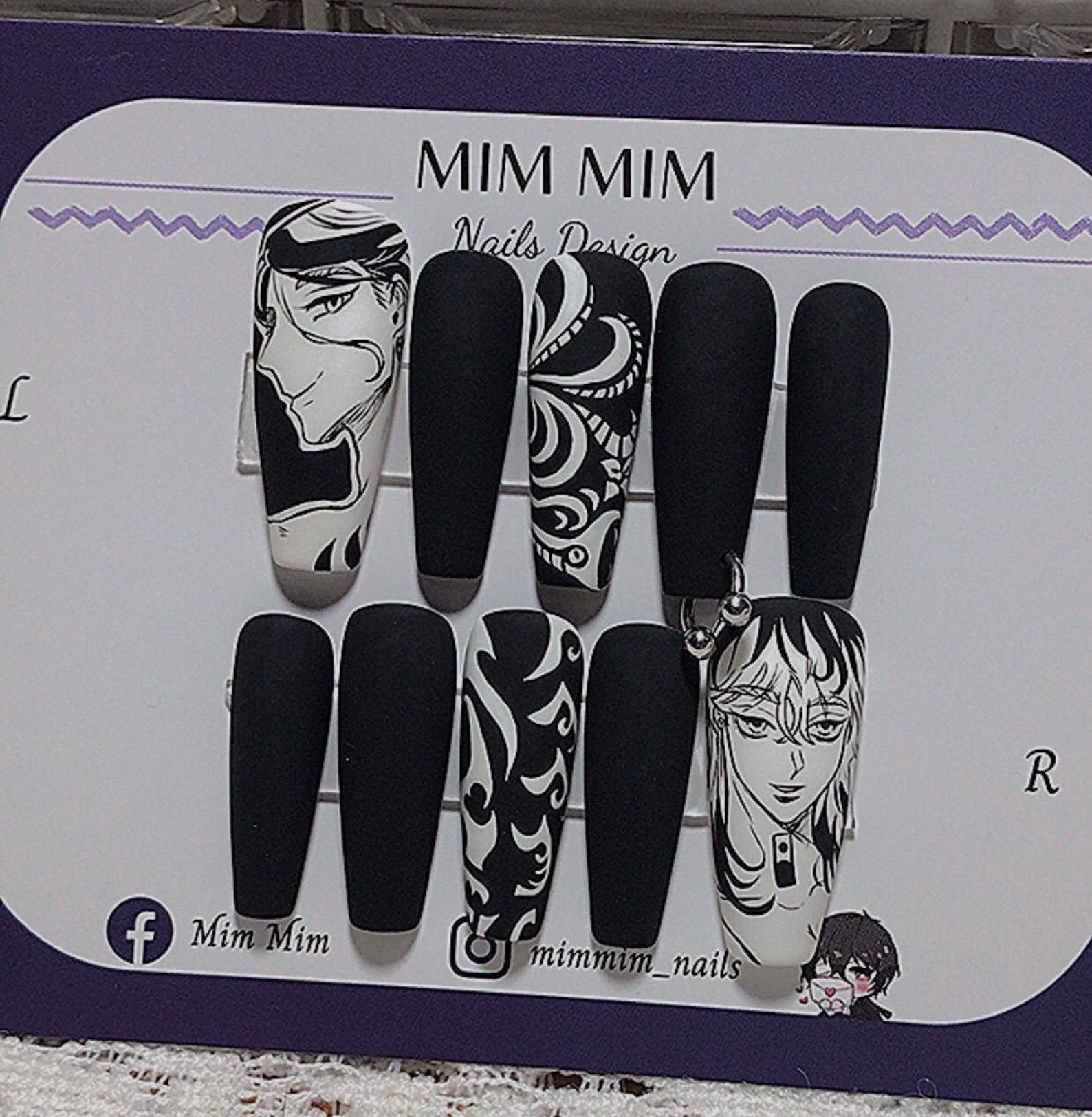 Tokyo Revengers Press on Nails/ Anime Nailart - Etsy