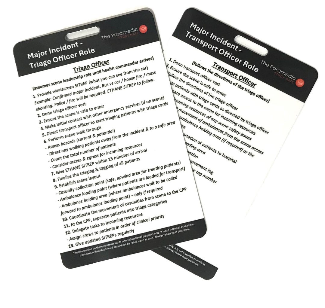 Australian Paramedic Triage Officer & Transport Officer Role Reference ...