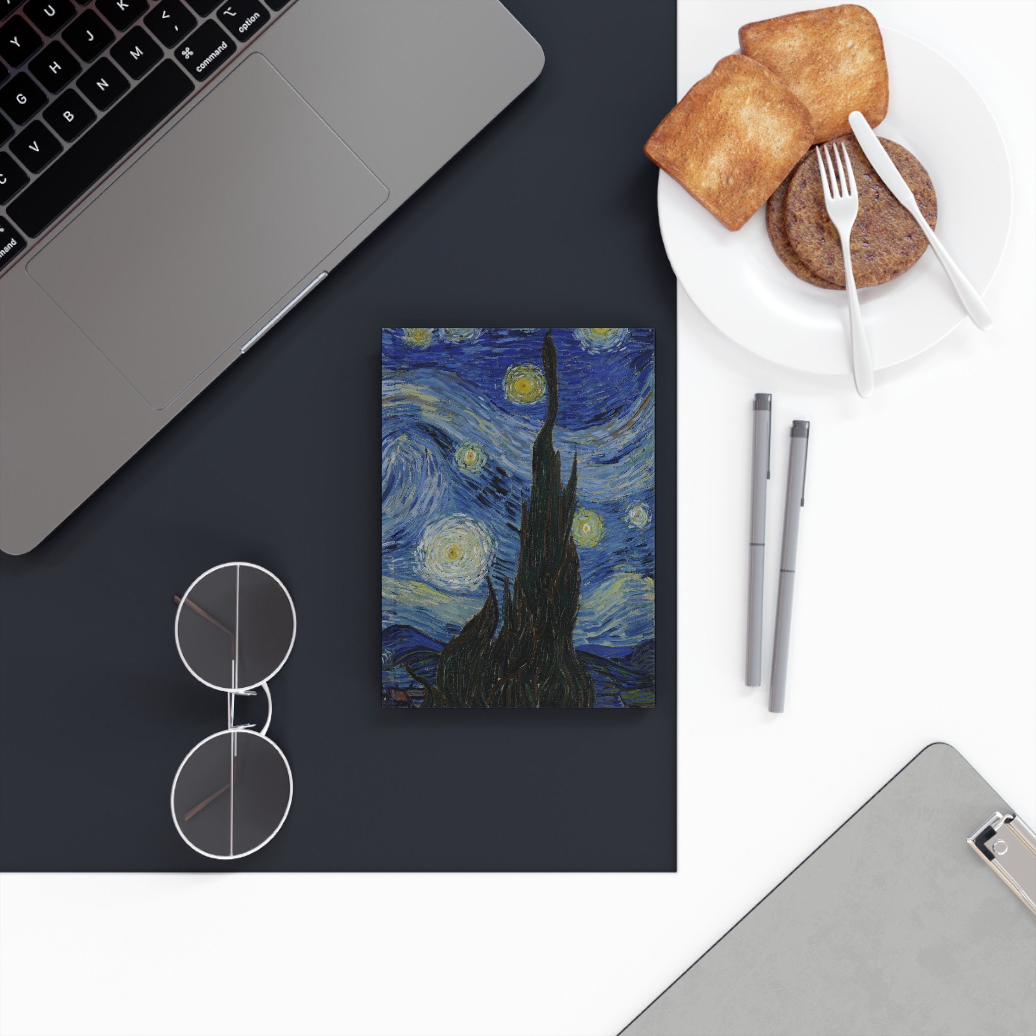 The Starry Night by Vincent Van Gogh notebook 13x18cm, 128 Pages ...