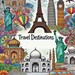 Adult Coloring Pages Adult Coloring Book Travel Coloring Pages World ...