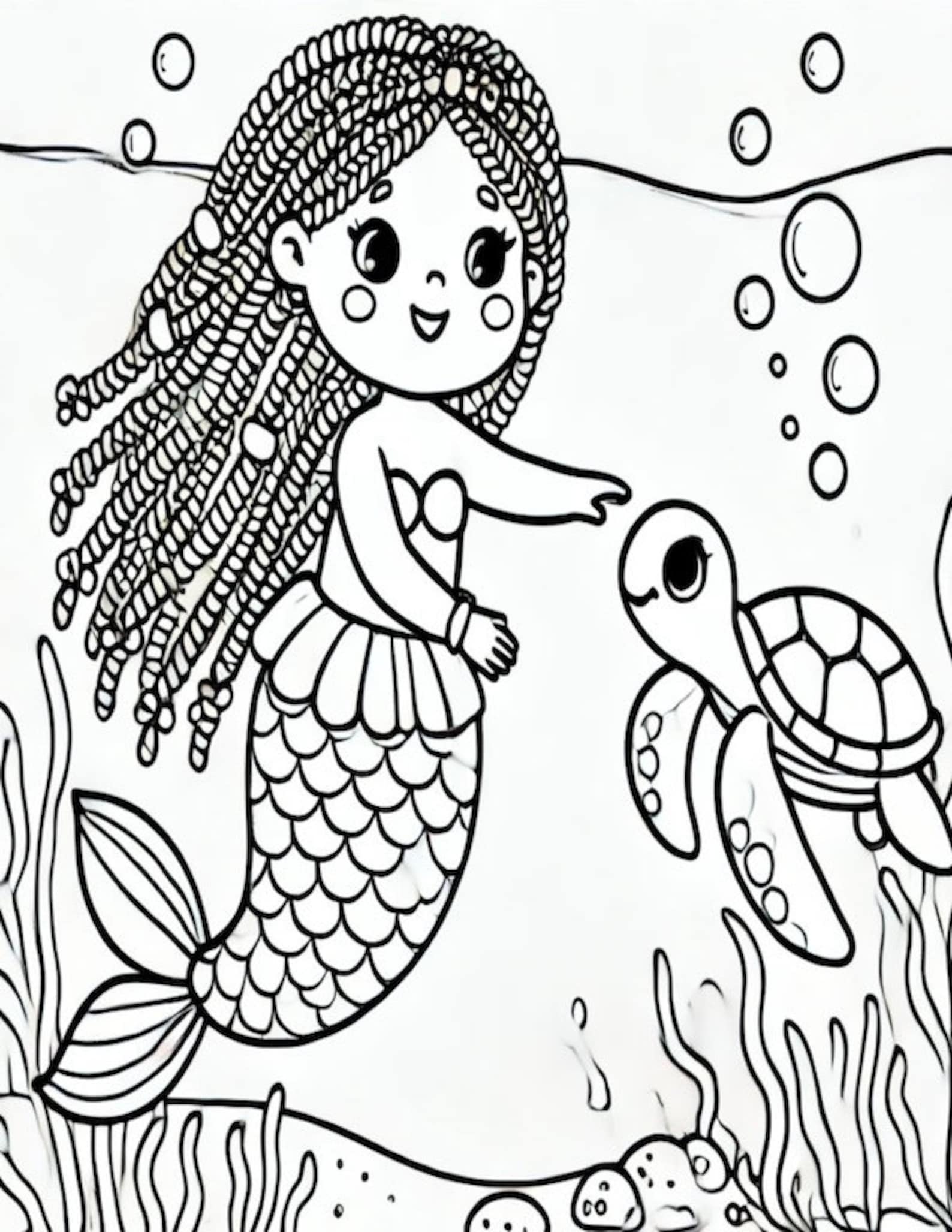 Kids Coloring Pages - Mermaid Coloring Pages - Mermaid Coloring Sheets ...