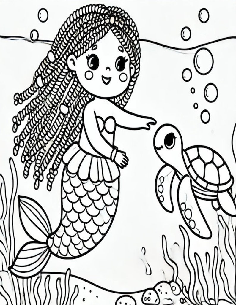 Kids Coloring Pages - Mermaid Coloring Pages - Mermaid Coloring Sheets ...