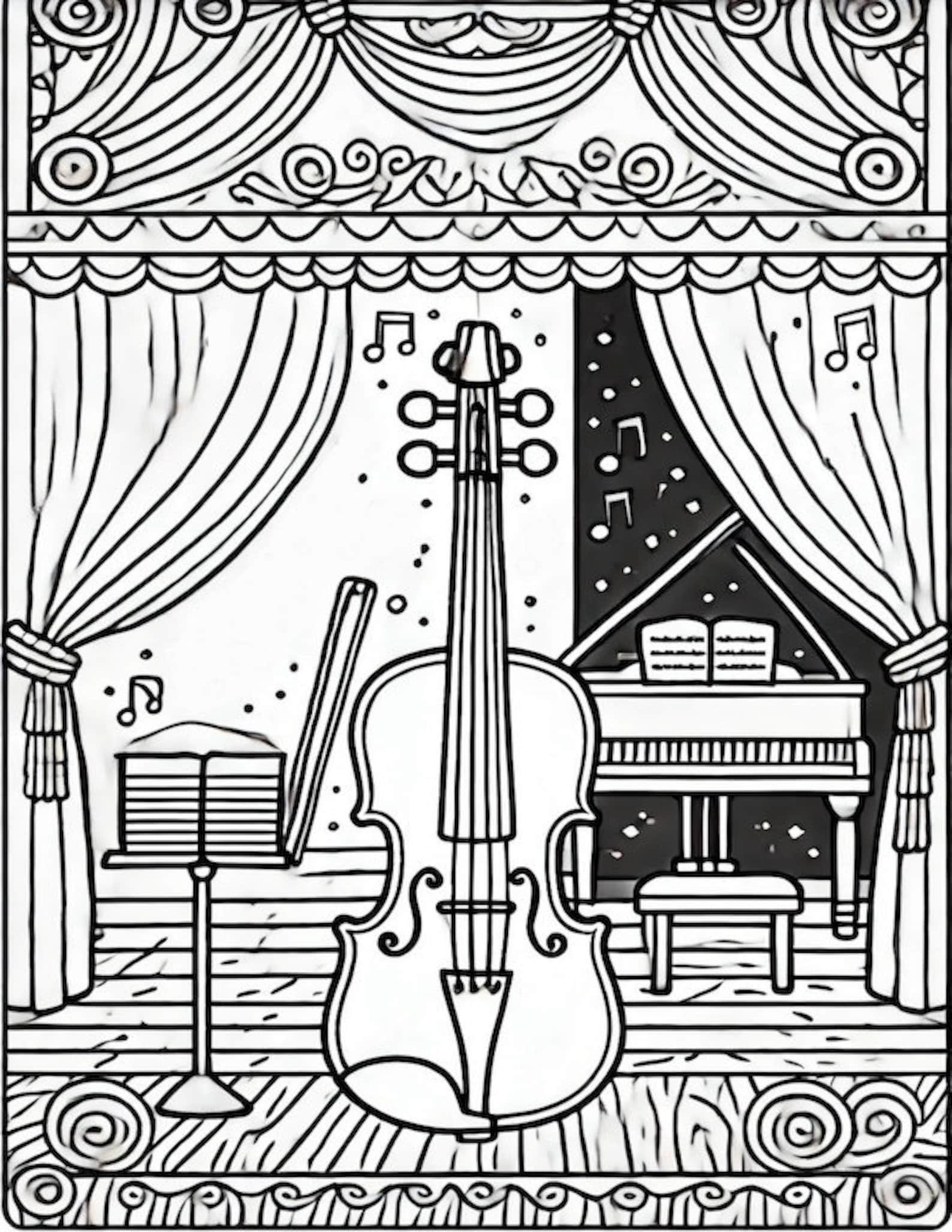 Kids Coloring Pages Music Coloring Pages Music Coloring Sheets Musical ...