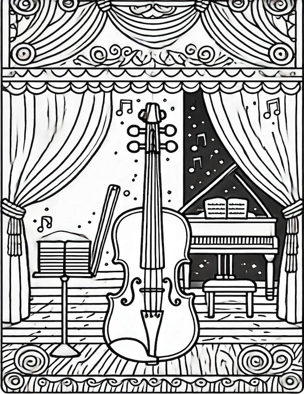 Kids Coloring Pages - Music Coloring Pages - Music Coloring Sheets ...