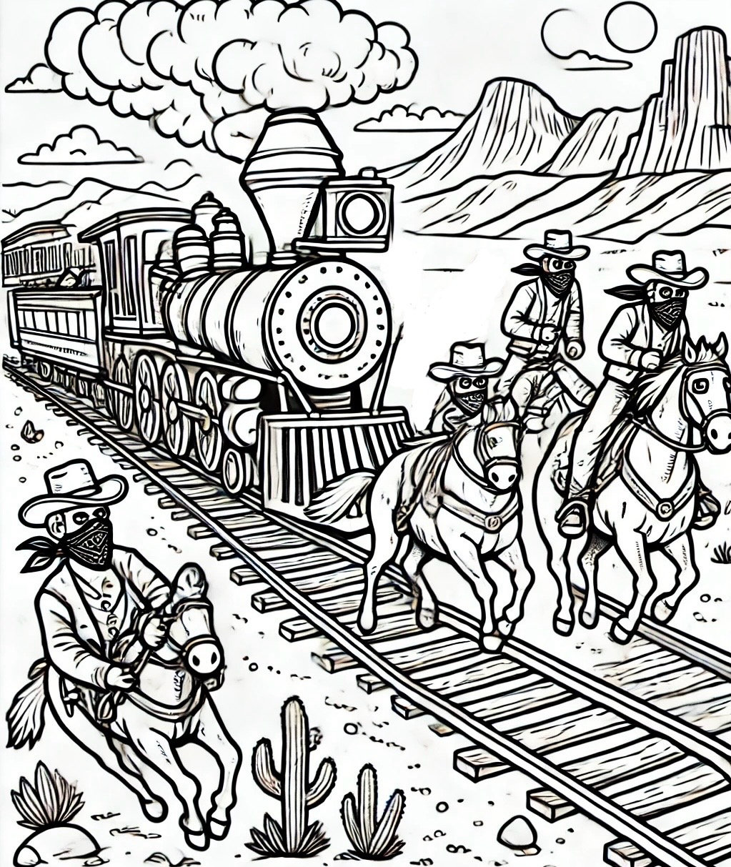 Kids Coloring Pages - Cowboy Coloring Pages - Wild West Coloring Pages ...