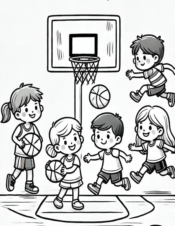 Kids Coloring Pages - Sports Coloring Pages - Sports Coloring Sheet ...